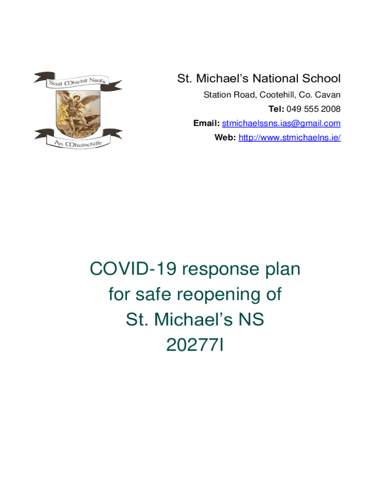 Fillable Online COVID-19 response plan for safe reopening of St ...