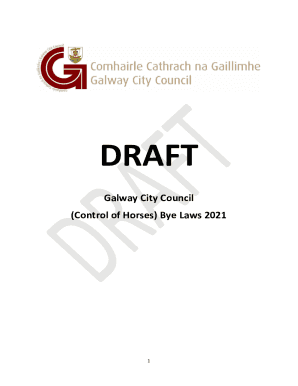 Fillable Online City council publishes draft Bye-Laws on Control of Horses Fax Email Print ...