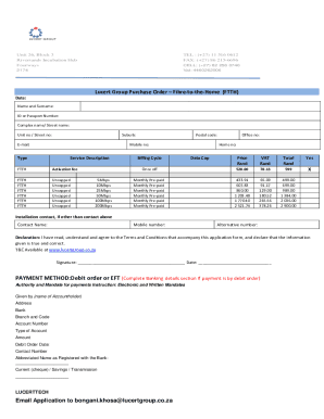 Fillable Online Fibre-to-the-Home (FTTH) Fax Email Print - pdfFiller