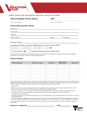 Fillable Online Boronia Heights Primary School Fax Email Print - pdfFiller