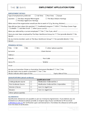 Fillable Online EMPLOYMENT DETAILS Fax Email Print - pdfFiller