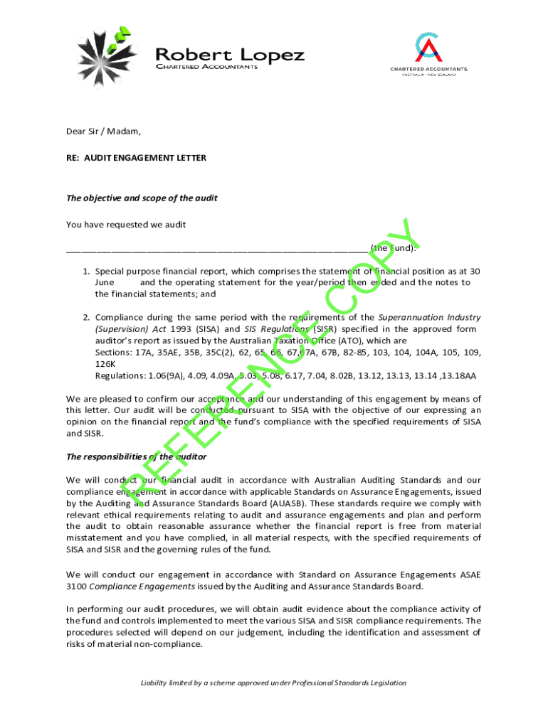 Fillable Online Appendix C: Matters Included in the Audit Engagement ...