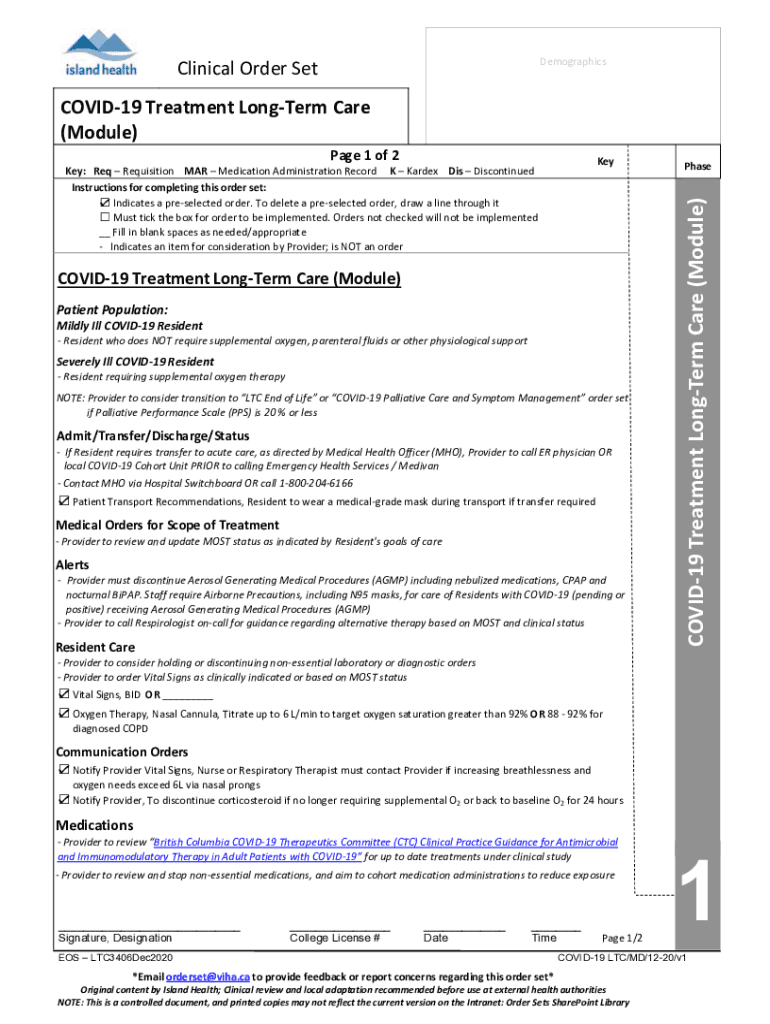 Fillable Online COVID-19 Treatment Long-Term Care (Module) (2).pdf Fax ...