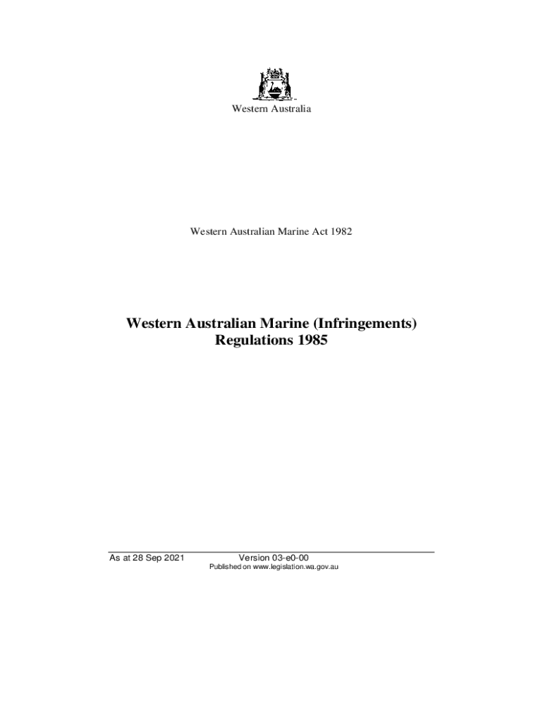 Fillable Online Western Australian Marine (Infringements) Fax Email ...