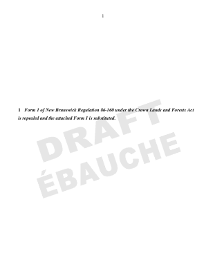 Fillable Online www2 gnb Form 1 of New Brunswick Regulation 86-160 ...