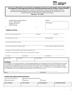 Ausfüllbar Online Antrag auf Erteilung eines kleinen ... - formular-server.de Fax Email Drucken ...