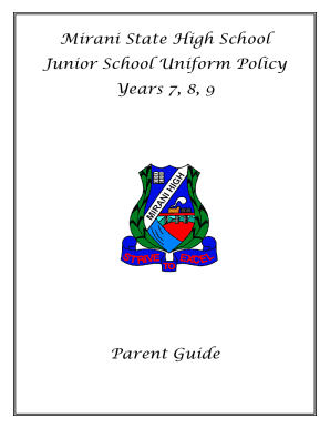 Fillable Online miranishs eq edu Mirani State High School - Uniform ...