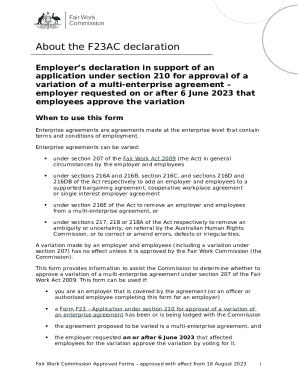 F23AC: Employer's declaration in support of an application ... Doc ...