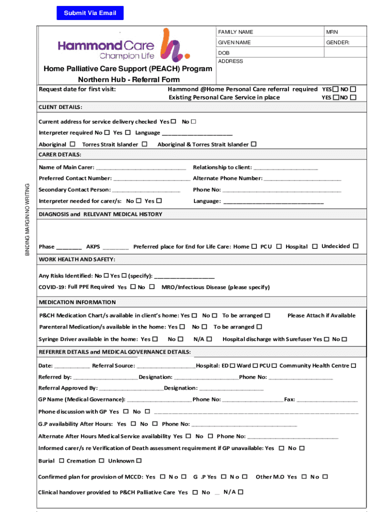 Fillable Online Palliative Common Referral Form Fax Email Print - pdfFiller