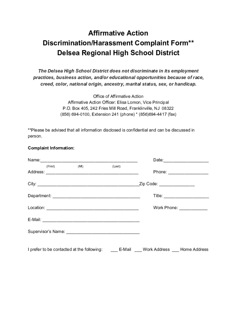 Fillable Online Statement of Non-Discrimination Practices Fax Email Print - pdfFiller