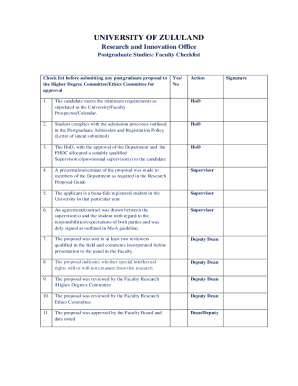 Fillable Online Faculty Checklist - Research and Innovation Fax Email Print - pdfFiller