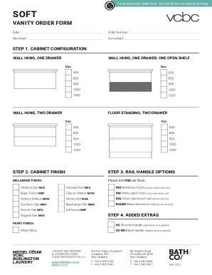 Fillable Online soft - vanity order form Fax Email Print - pdfFiller