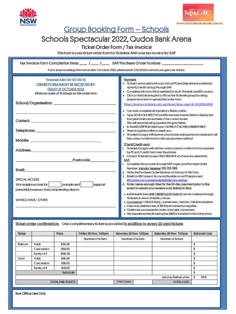 Fillable Online Ticket Spicket: Online Ticketing for K-12 Schools and ...