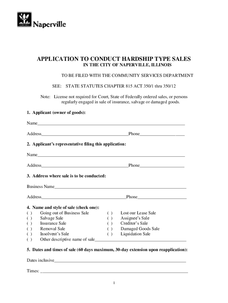 Fillable Online Section 815 ILCS 350/9 - Copy of application, inventory ...