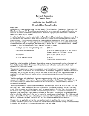 Fillable Online town barnstable ma Planning Board Application for a ...