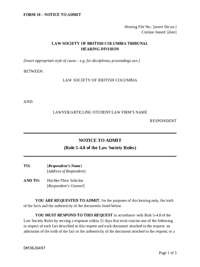 Tribunal - 7 Doc Template | pdfFiller