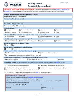 Fillable Online Section 1: Approved Agency to complete (For more information please see the ...