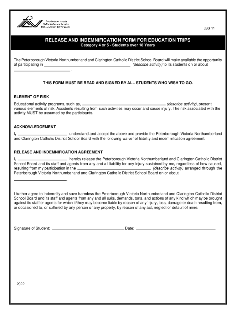 Fillable Online RELEASE AND INDEMNIFICATION FORM FOR ... Fax Email Print - pdfFiller