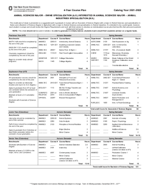 Fillable Online ati osu Program: Animal Science (B.S.) - Production ...