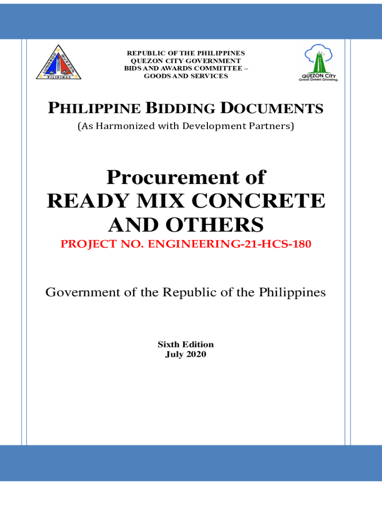 Fillable Online Procurement of READY MIX CONCRETE AND OTHERS Fax Email ...