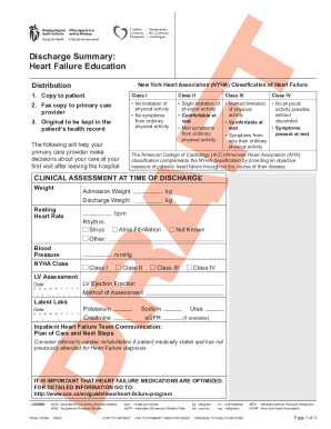 Fillable Online Classes and Stages of Heart Failure Fax Email Print ...