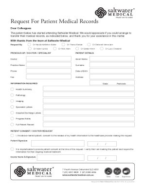 Fillable Online Sample Letter to Request Medical Records from Doctors ...