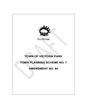 Fillable Online Town of Victoria Park Town Planning Scheme No. 1 ...