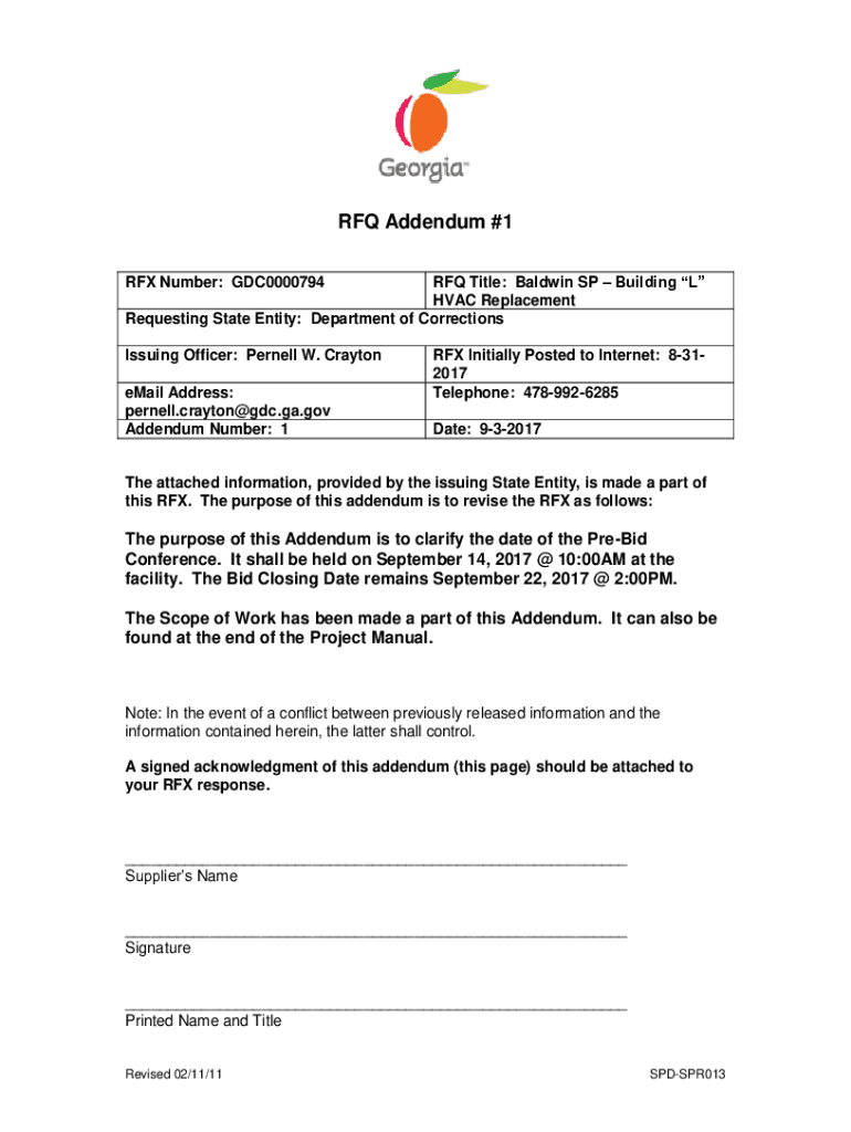 Fillable Online Addenda/Addendum Definition: 239 Samples Fax Email ...