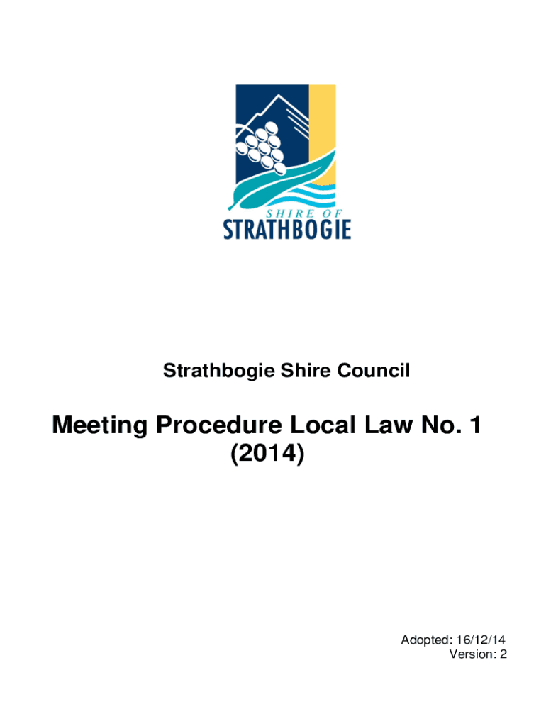 Fillable Online Strathbogie Shire Council - Local Government Victoria ...