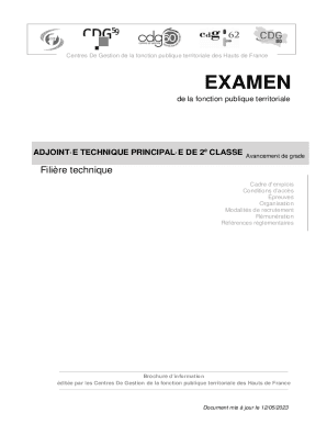 Remplissable En Ligne Examen professionnel - Adjoint Technique Principal de 2e ... Fax Email ...