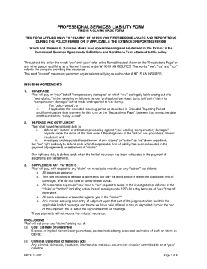 Fillable Online kingsmutual ns Professional-Services-Liability-Form ...