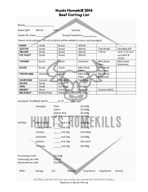 Fillable Online Beef Cuts Chart and Diagram, with Photos, Names ...