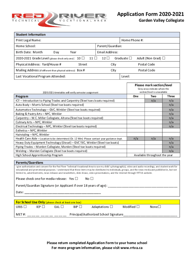 Fillable Online Garden Valley School Division Fax Email Print - pdfFiller