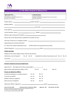 Fillable Online 717-FM-MEGA Request for Release Form Fax Email Print - pdfFiller