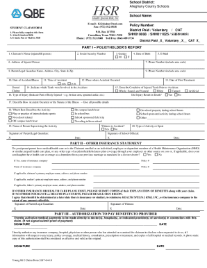 Fillable Online OTHER INSURANCE STATEMENT PART III AUTHORIZATION ...
