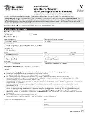 Fillable Online Renew your blue card - Queensland Government Fax Email ...