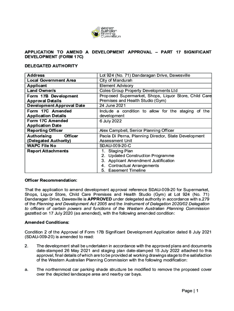 Fillable Online Form 17C - Application to amend/cancel approval for ...