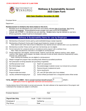 Fillable Online *** Note: Do NOT staple or tape receipts to the claim ...