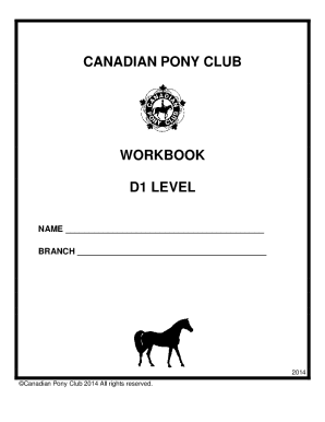 Fillable Online Fillable Online canadian pony club workbook d1 level ...