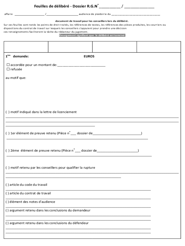 Remplissable En Ligne Feuilles de dlibr - Dossier RGN Fax Email Imprimer - pdfFiller