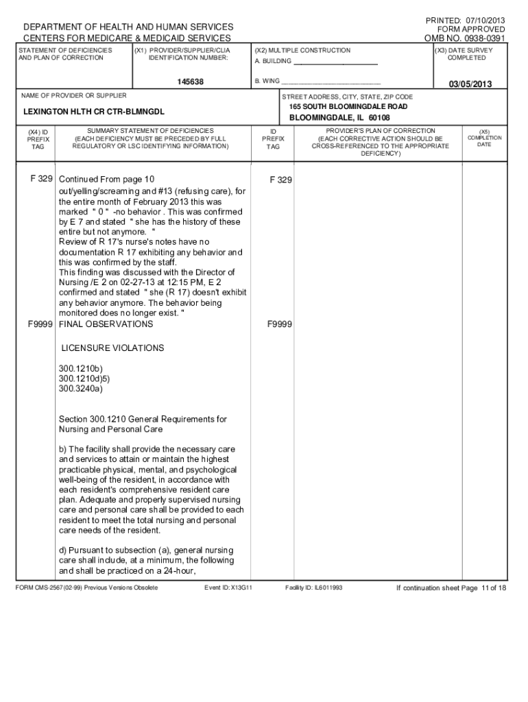 Fillable Online Fillable Online idph state il PRINTED: 07/09/2013 FORM ...