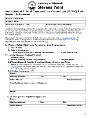 Updating your Animal Protocol to the New Doc Template | pdfFiller