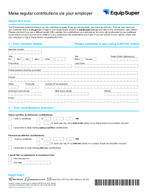 Fillable Online What are the maximum super contribution and tax rates ...
