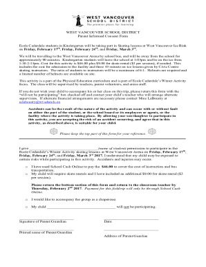 Fillable Online Parent Informed Consent Form (High Risk Activity) Fax Email Print - pdfFiller