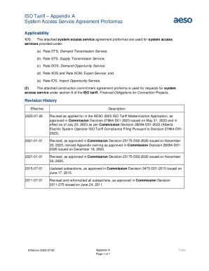Fillable Online ISA Form Template - Attachment O (as of 2-14-17 ...