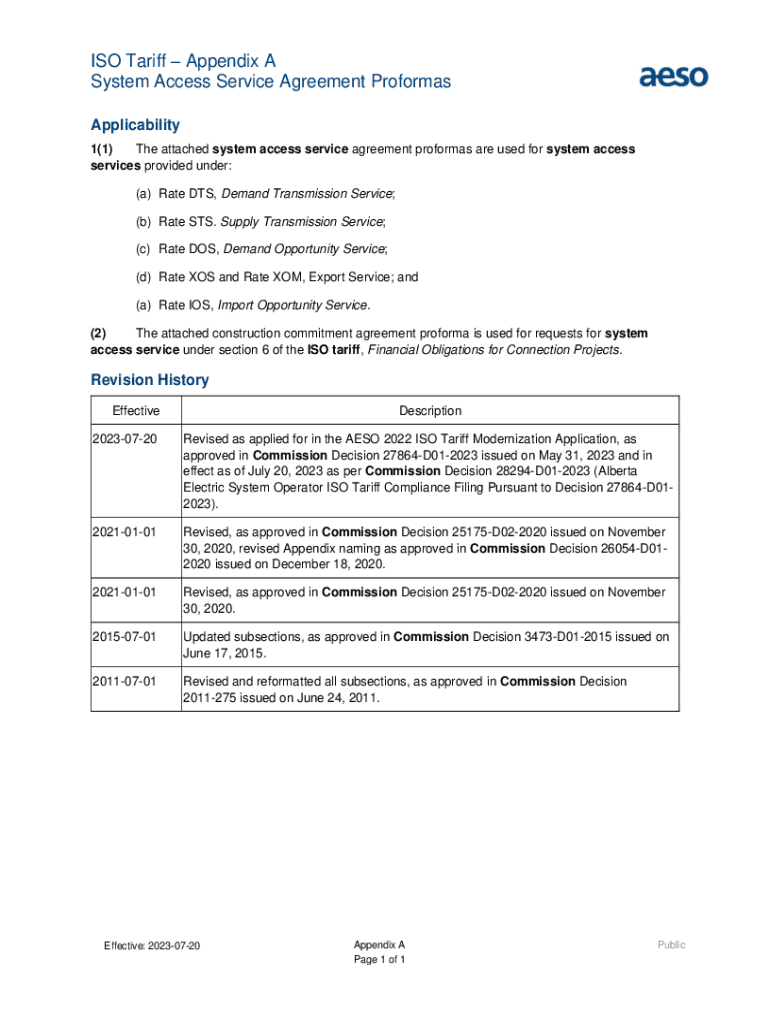 Fillable Online ISA Form Template - Attachment O (as of 2-14-17 ...