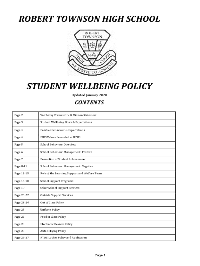Fillable Online Robert Townson High School: Home Fax Email Print ...