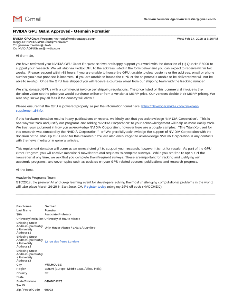 Fillable Online Pr. Germain Forestier - Data Scientist Fax Email Print - pdfFiller