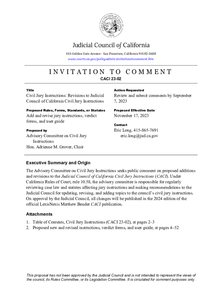 Fillable Online Judicial Council Jury Instructions - California Courts ...