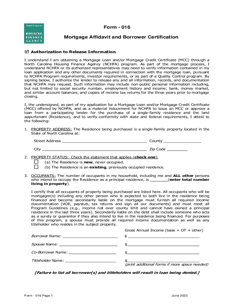 Fillable Online Form101 Borrower/Co-Borrower Closing Affidavit Fax ...